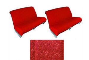 Jeu de 2 Banquettes 2CV AZAM AV+AR Diamanté Rouge- Pièces 2cv - Cmalin
